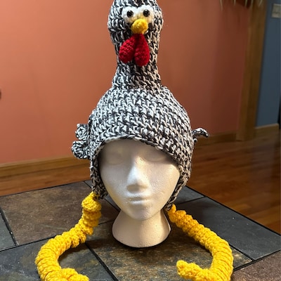Crochet Pattern Chicken Hat/ Chicken Hat Pattern/ Spring Chicken Hat ...
