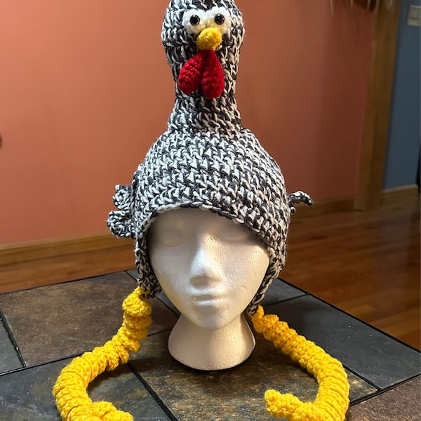 Crochet Pattern Chicken Hat/ Chicken Hat Pattern/ Spring Chicken Hat ...