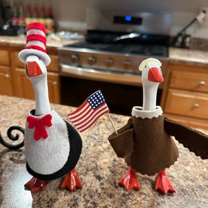 Mini 7 Desk Goose Patriotic Bald Eagle With Flag Outfit For 7