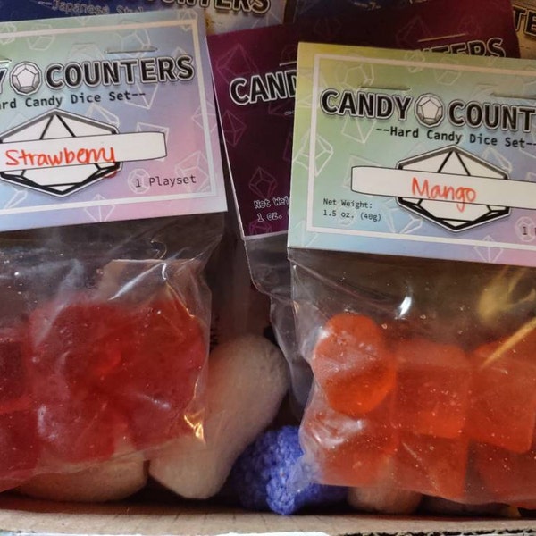 Wild Strawberry Candy Dice Play Set, Kohakutou Gummies, Dungeons and ...