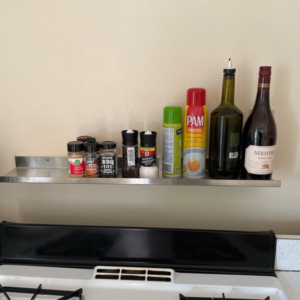 30" Over the Range Modern Metal Ultrashelf / Floating Ledge / Display ...