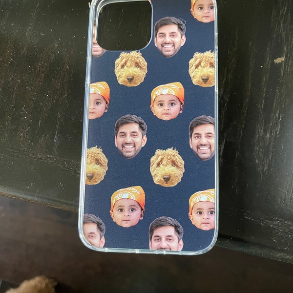 Personalized Face Pattern iPhone Case - Custom Faces Phone Case ...
