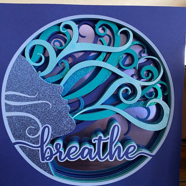3D BREATHE Shadow Box - for Cricut - for Silhouette - Etsy