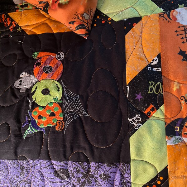 Halloween Embroidery Design, Spider, Bat, BOO, Witch Hat, Pumpkin ...