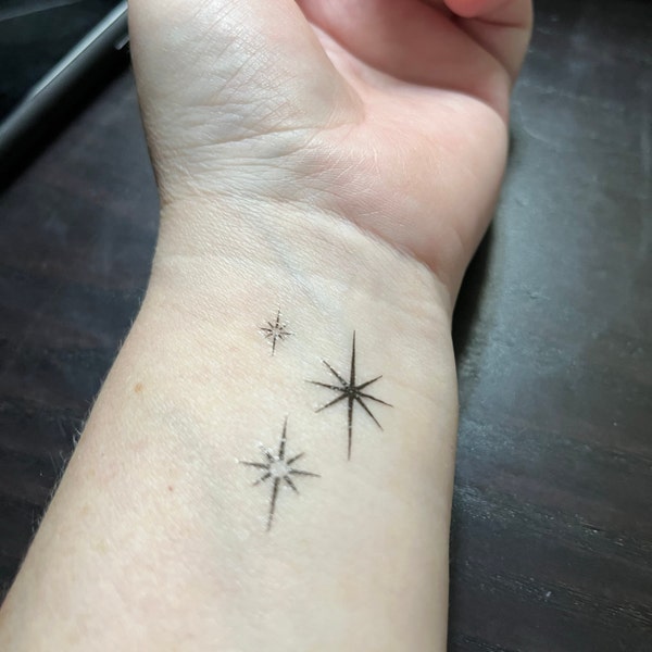 Three Stars Temporary Tattoo | Star Temporary Tattoo | Stars Tattoo ...