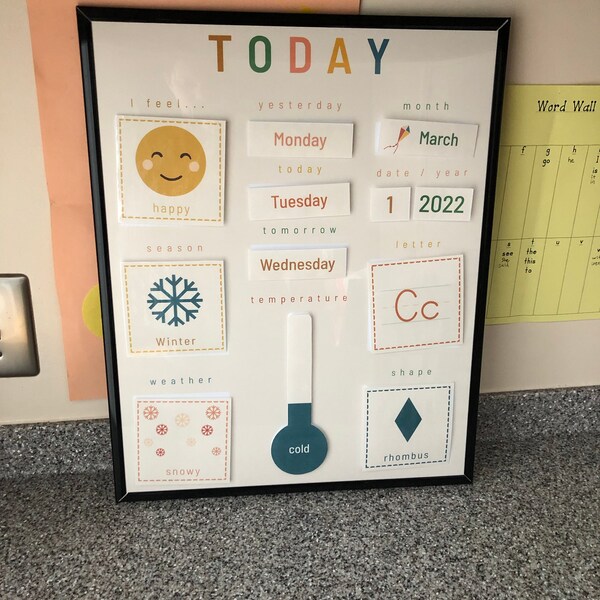 Circle Time Morning Board I Homeschool Calendar I Weather Chart I Kids ...