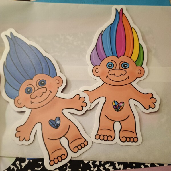 90s Wish Troll Stickers 90s Troll Wish Trolls Vintage Trolls Vintage ...
