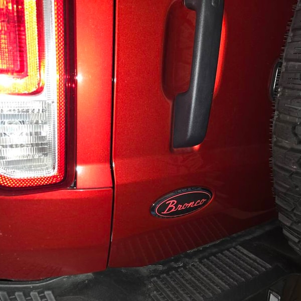 Ford Logo Overlay Emblem Decals. Black and Red. Rear Tail Gate Decal ...