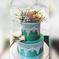 Cake Charms Personalised Various Sizes Colours & Fonts - Etsy