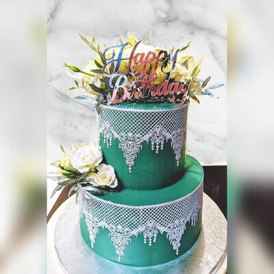 Cake Charms Personalised Various Sizes Colours & Fonts - Etsy