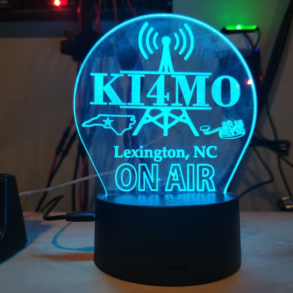 HAM Radio Callsign LED Edge Lit Sign (custom!) - Etsy