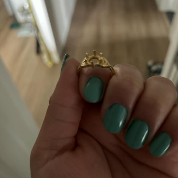 14K Gold Mood Ring, Dainty Ring for Women, Feeling Stone Ring, Colorful ...