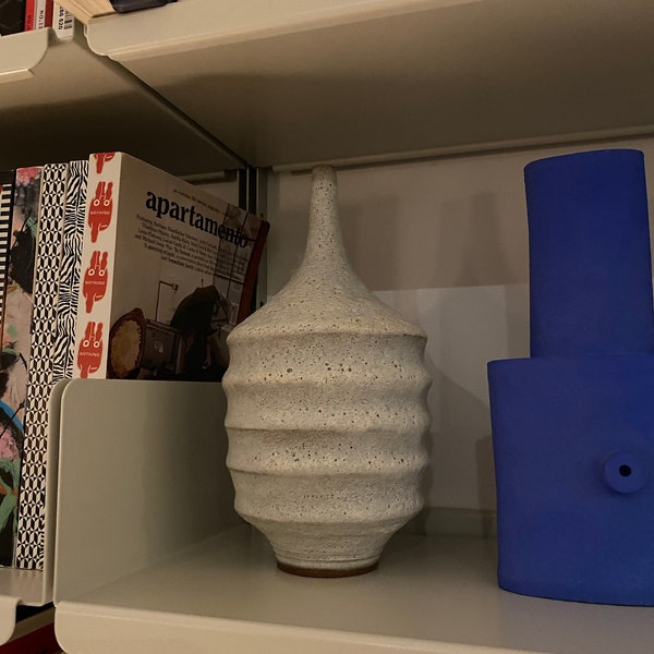 5 Rustic Modern Stoneware Mini Bud Vases With Crater White Matte Glaze ...