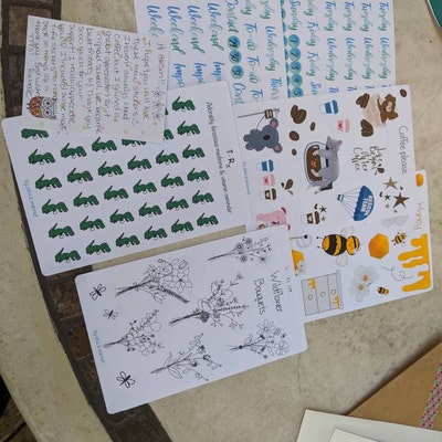 Coloring Planner Stickers Adult Coloring Stickers Flower Coloring ...