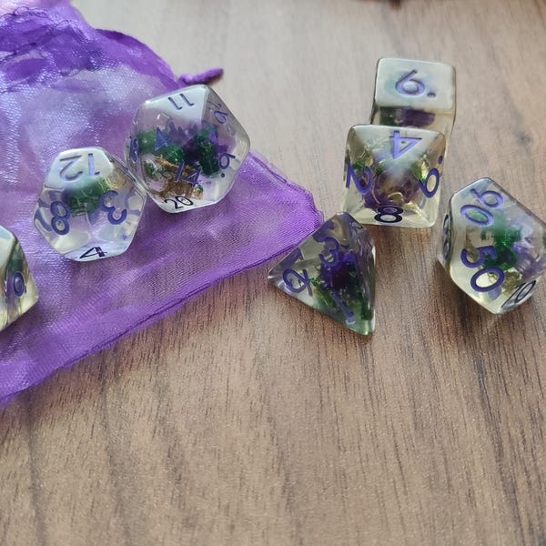 Acorn Dnd Dice Set, D&D Dice, Sharp Edge Dice, Dungeons and Dragons ...