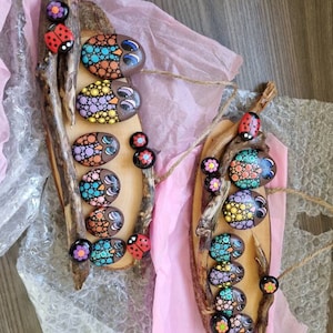 Hand Painted Polka Dot Stone Unique Painted Stones | Etsy