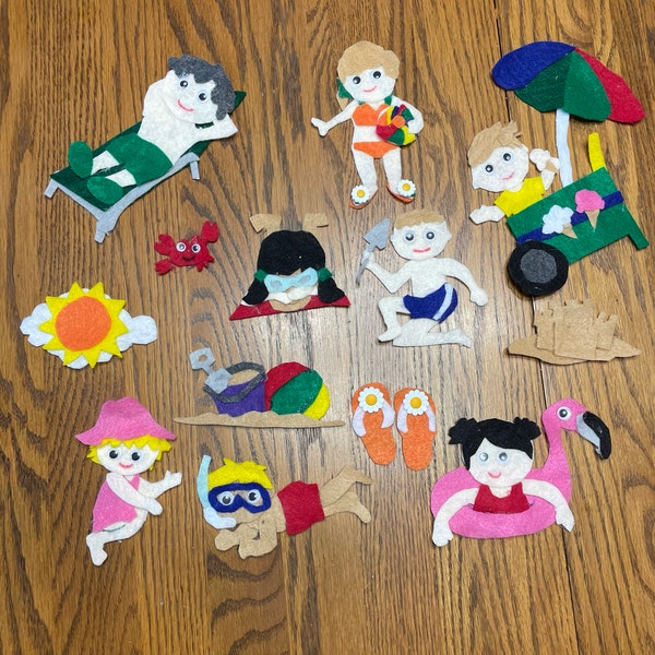 Beach Day, Felt Board Pattern - PDF Downloadable Pattern - Etsy