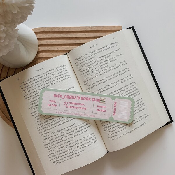 Personalised Name Book Club Personalised Bookmark Customisable Bookmark ...