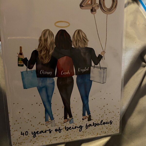40th Birthday Best Friend, 40 Years of Being Fabulous, 40 Birthday Gift ...