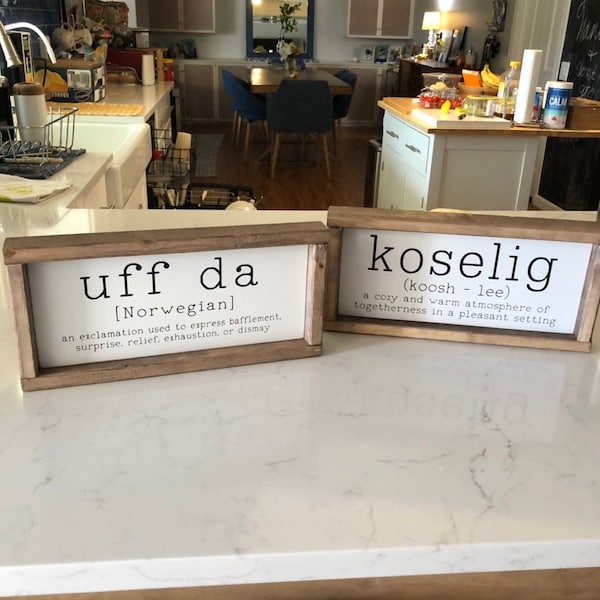 Uff Da Sign Norway Gift Norwegian Sign Scandinavian Home Decor Viking ...