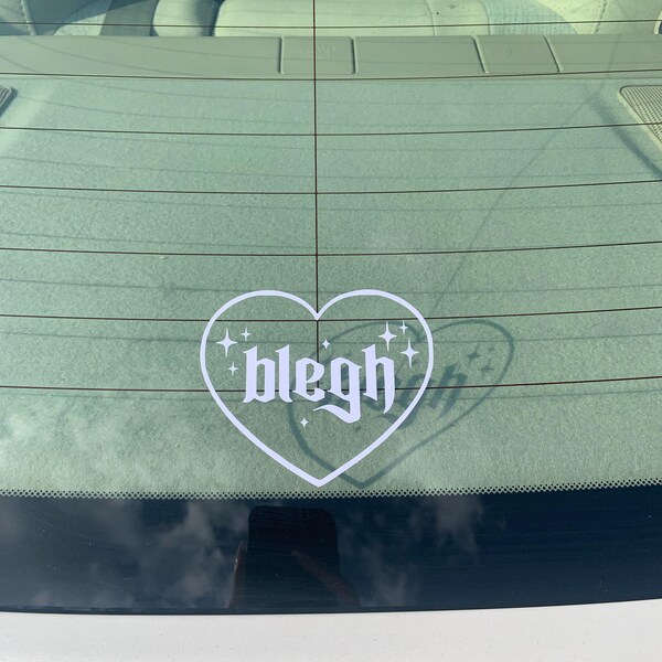 Blegh Heart Metal Decal Vinyl Sticker - Etsy