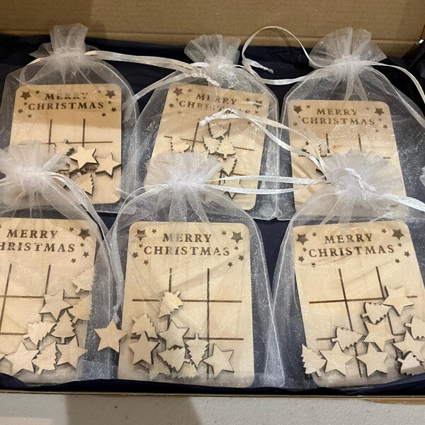 Personalised Christmas Favour Game / Noughts and Crosses / Table ...