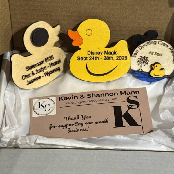 Personalized Cruising Duck Magnet: Cruise Souvenir, Duck Exchange - Etsy