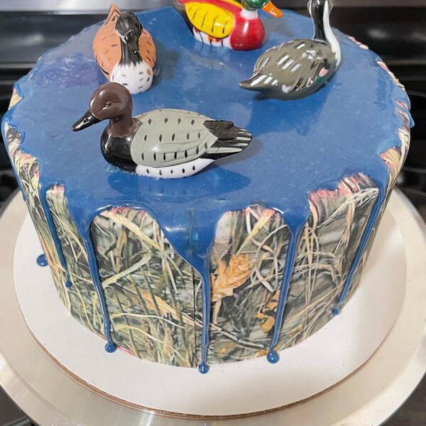 MALLARD DECOY DUCKS Cake Topper / Outdoor Hunting Themed Wedding Cake ...