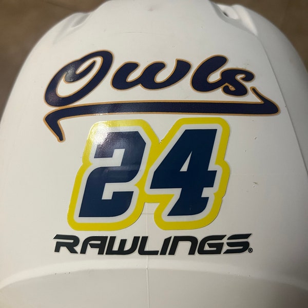 Custom 1 1/2 Inch Individual Helmet Numbers Dye Cut for Each Player ...