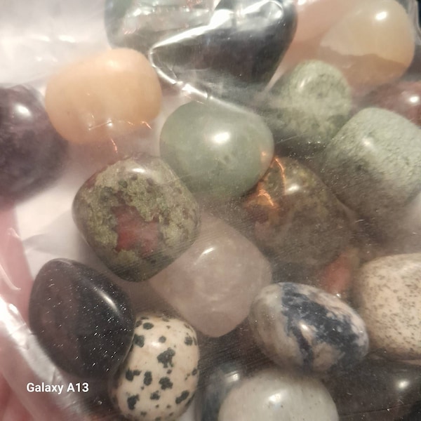 Premium One Pound Crystal Crystals Medium Tumbled Stones Beautiful Mix ...