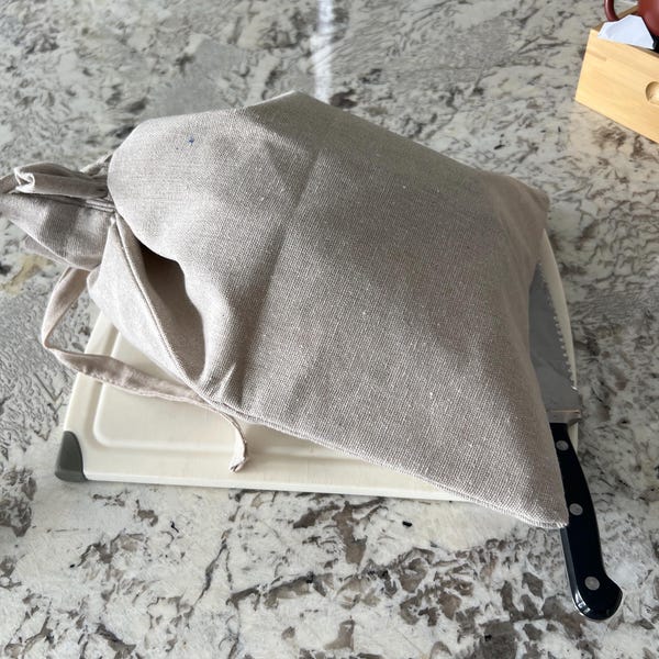 The Original Keeki Bag - Beeswax Lined Linen Storage Bag - Etsy