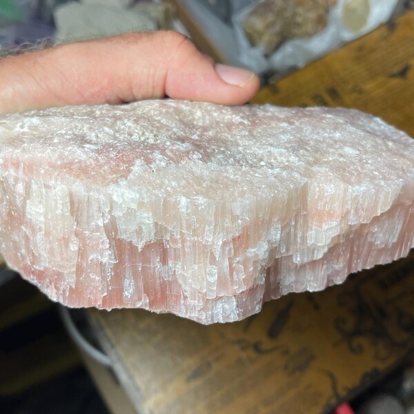 Red Calcite - 4 Lb 1 Oz (1850g) - Comes With a FREE Display Stand ...