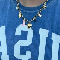 Build Your Own Custom Charm Necklace, Gold Charm Necklace, Customizable ...