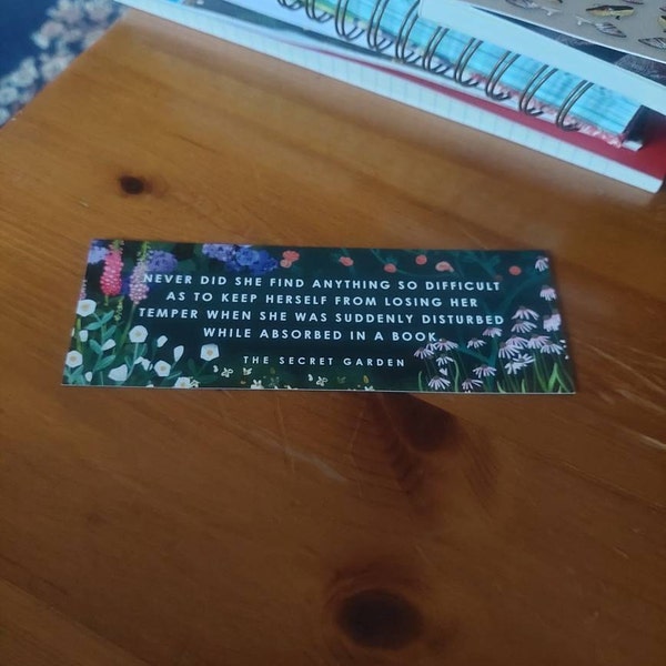 The Secret Garden Bookmark - "absorbed in a Book" - Funny Bookmark ...