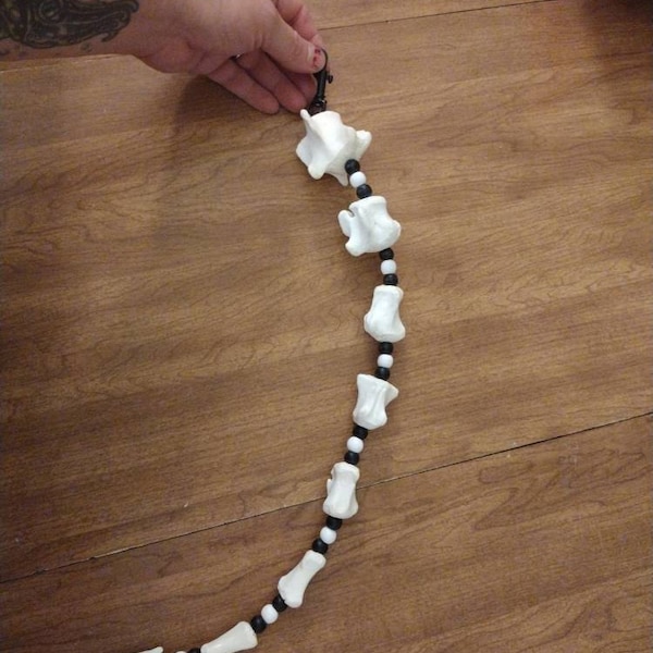 Articulated Bone Tails - Black and Gary - Bone Jewelry - Macabre ...