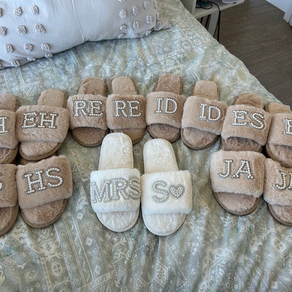 Bridesmaid Fuzzy Eye Mask Maid of Honor Gift Sleep Mask Matching Sleep ...