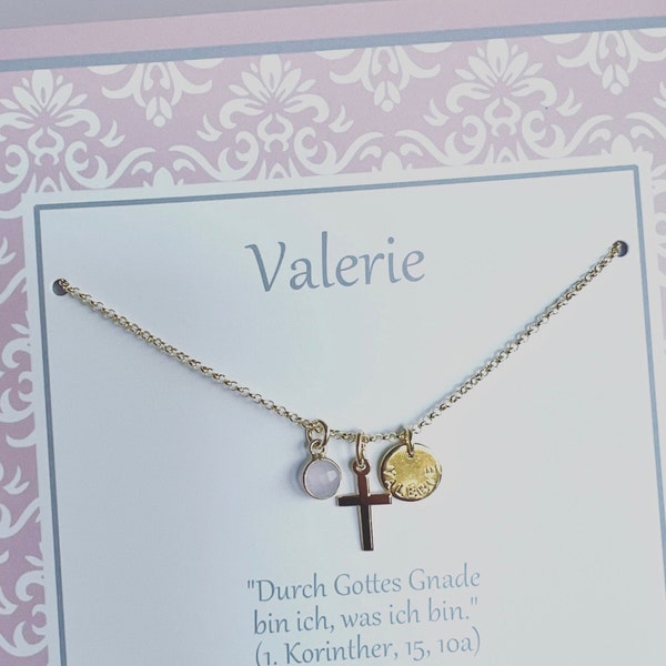 Christening Chain Girl MY BAPTISM | CROSS | Chain With Engraving ...