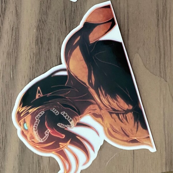 Eren Yeager Titan Attack on Titan Sticker Available in Gloss or ...