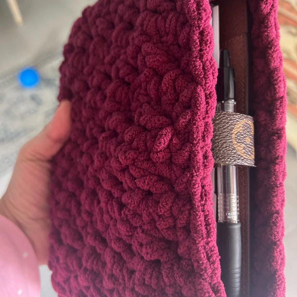 Custom Planner Pouch, Chunky Crochet Planner Accessory, Ring Planner ...