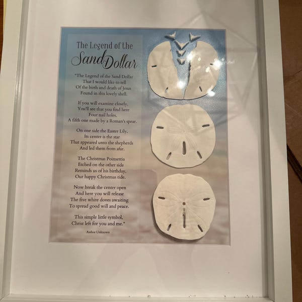 Sand Dollar Poem Shadowbox: Coastal Christian Art, Gift of Hope - Etsy