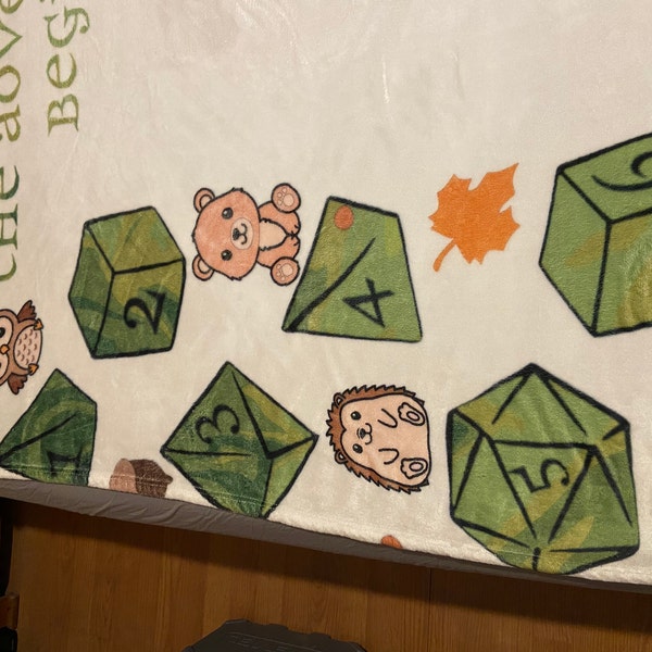 Dnd Dice Baby Blanket Dnd Dungeons and Dragons Milestone Blanket ...