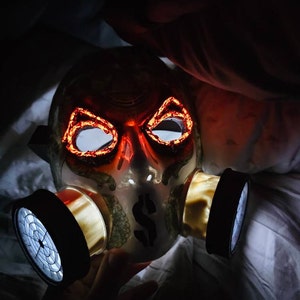Hollywood Undead Johnny 3 Tears J3T Mask With Lights - Etsy