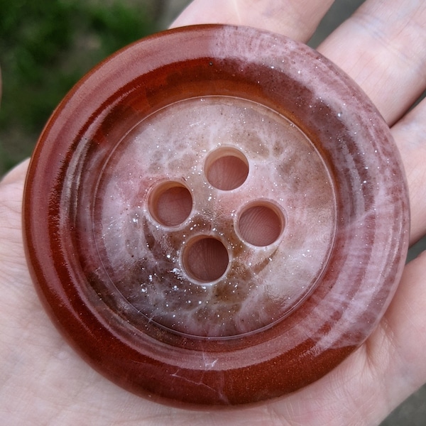 Huge Button Mold 2.5 Inches Full Size Soap Mold, Resin, Candy, Polymer ...