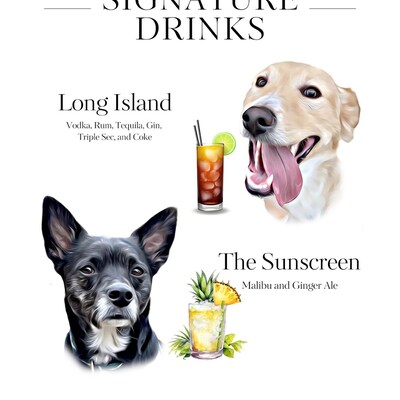 Custom Pet Seating Chart, Dog Seating Chart Sign, Custom Seating Chart ...