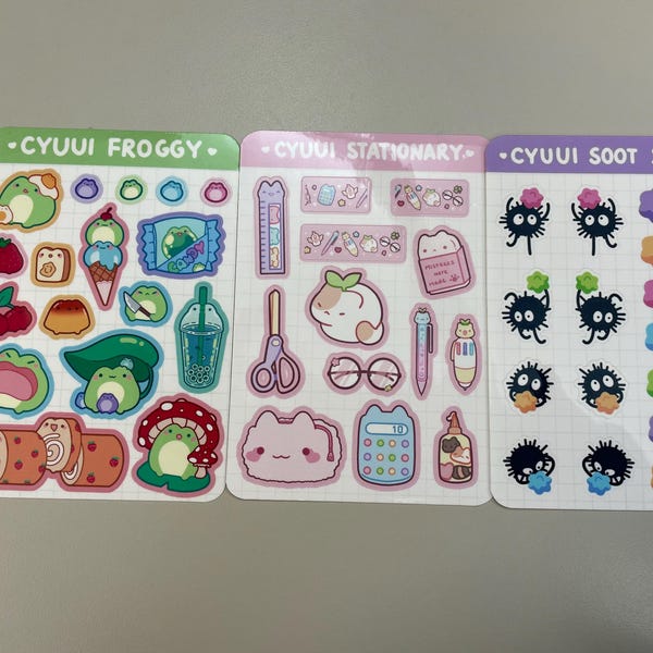 Cute Stationary Sticker Sheet - Etsy