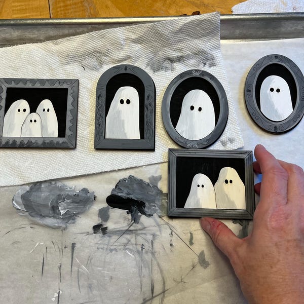 Ghost Frames Decorating Craft - Paint and Brushes Included - Set of 5 ...