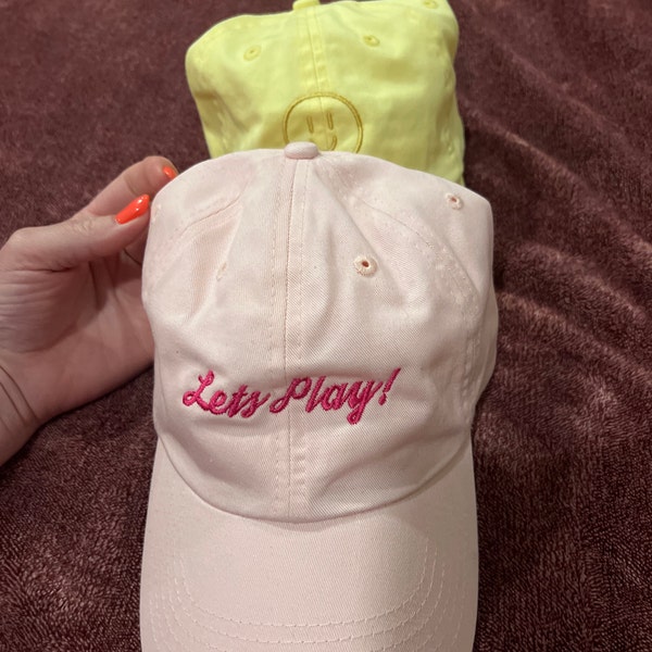 Custom Embroidered Baseball Cap for Men, Women | Your Text, Initials ...