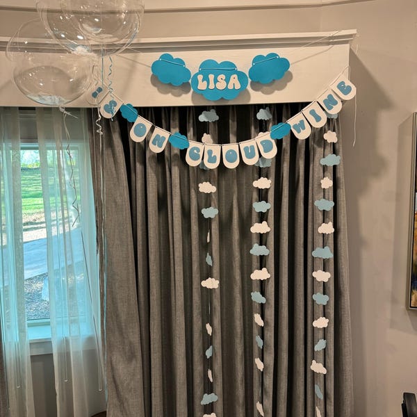 Under the Sea Birthday Banner Watercolor Whales Ocean Party Supplies ...