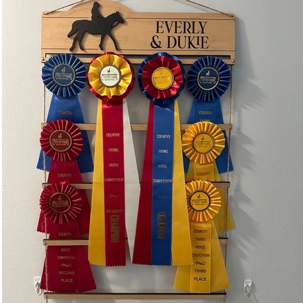 Personalized Horse Show Ribbon Holder: Equestrian Award Display - Etsy