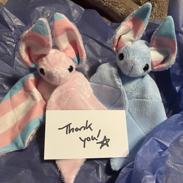 Handmade Blue Transgender Pride Bat Doll - Made to Order LGBTQIA Gift ...